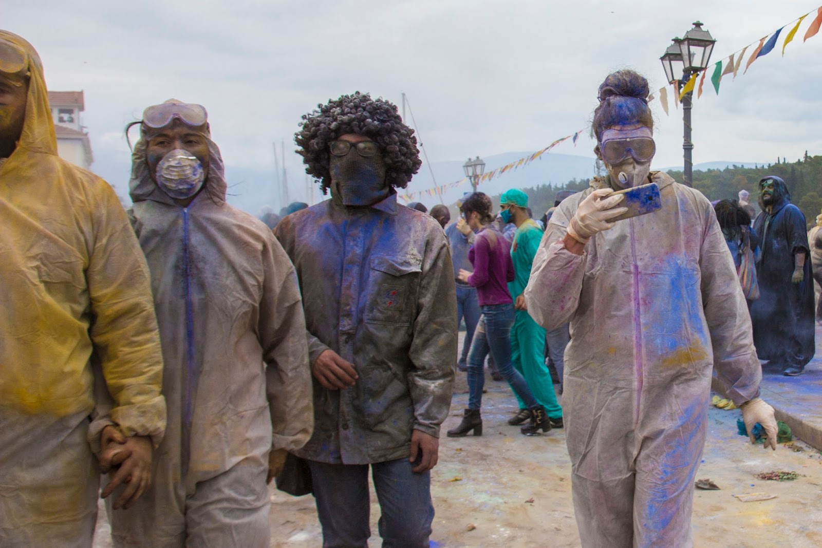 Flour fight in Greece, Galaxidi. - Sara Nena