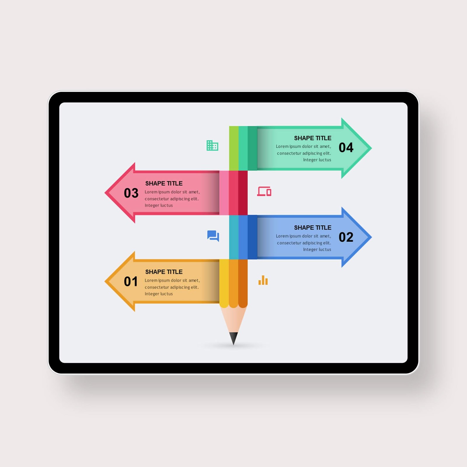 Pencil Divide Arrow PowerPoint Templates - PowerPoint Free