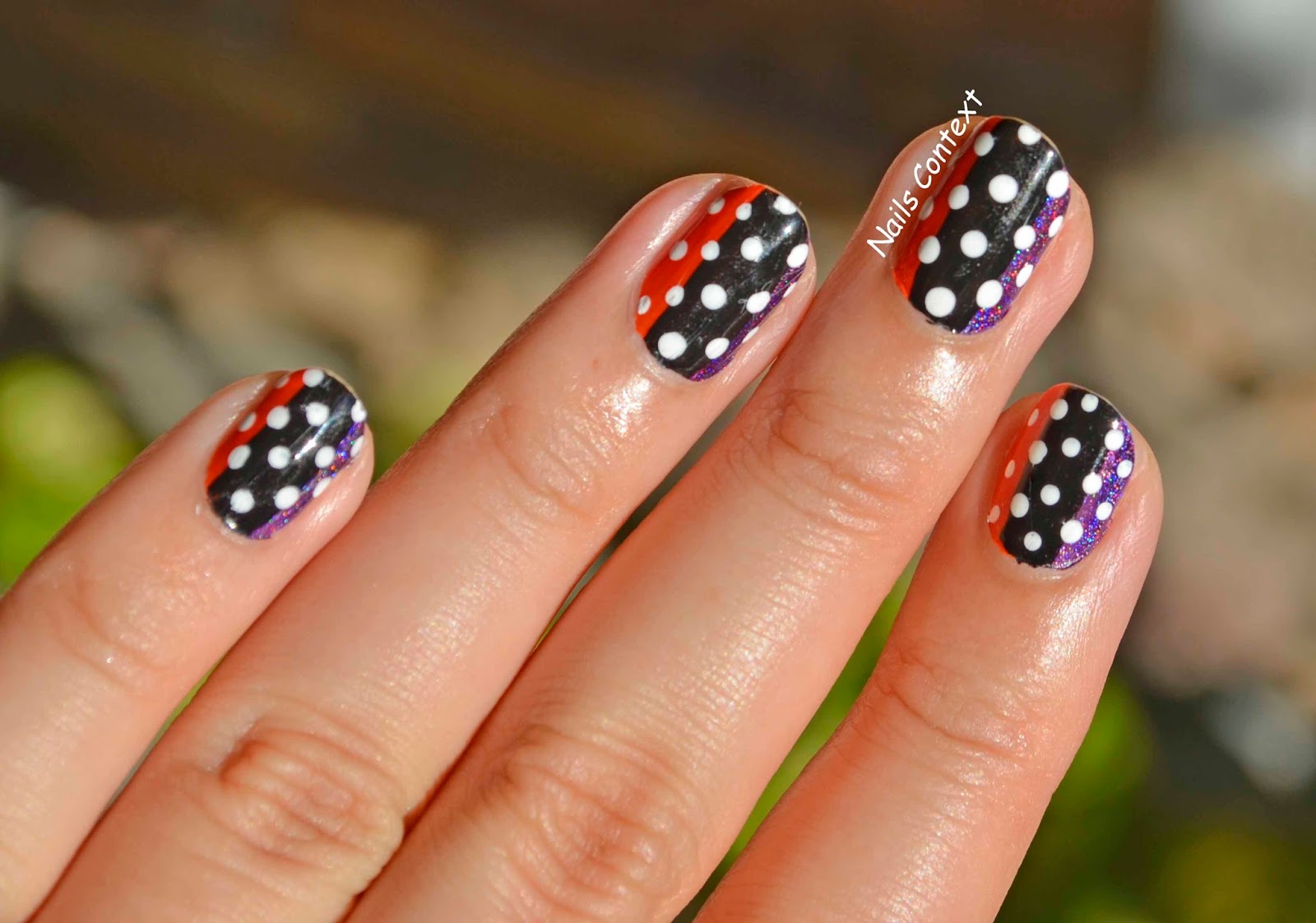 Nails Context: Fall Polka Dots