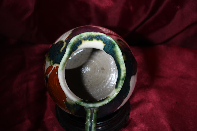 Antique Japanese Oribe Pottery Ogata Kenzan Pitcher