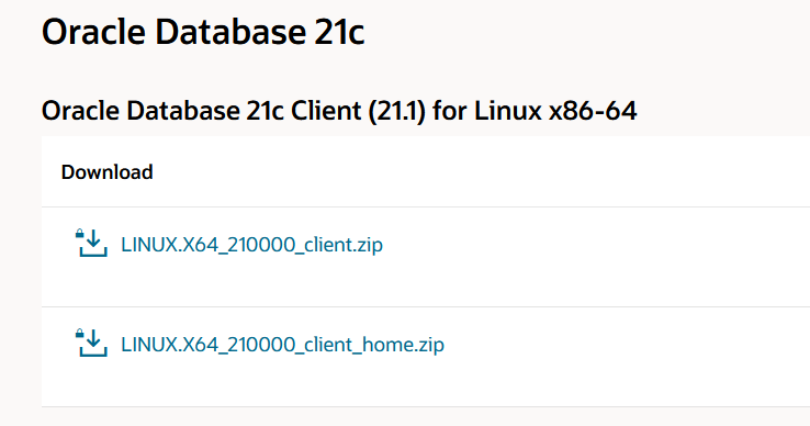 Oracle Client 21c disponível para download:Database Blog