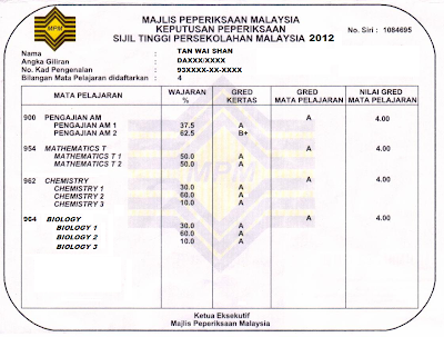 Berita Wajib Baca: Semakan Result STPM 2012