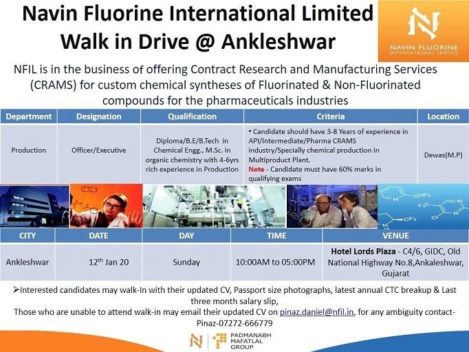 NABL GUIDELINES: Navin Fluorine International Limited-Walk-In Drive for Diploma/ B.E/ B.Tech,M ...