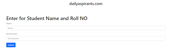 PHP program to show student info name and roll number with mysql