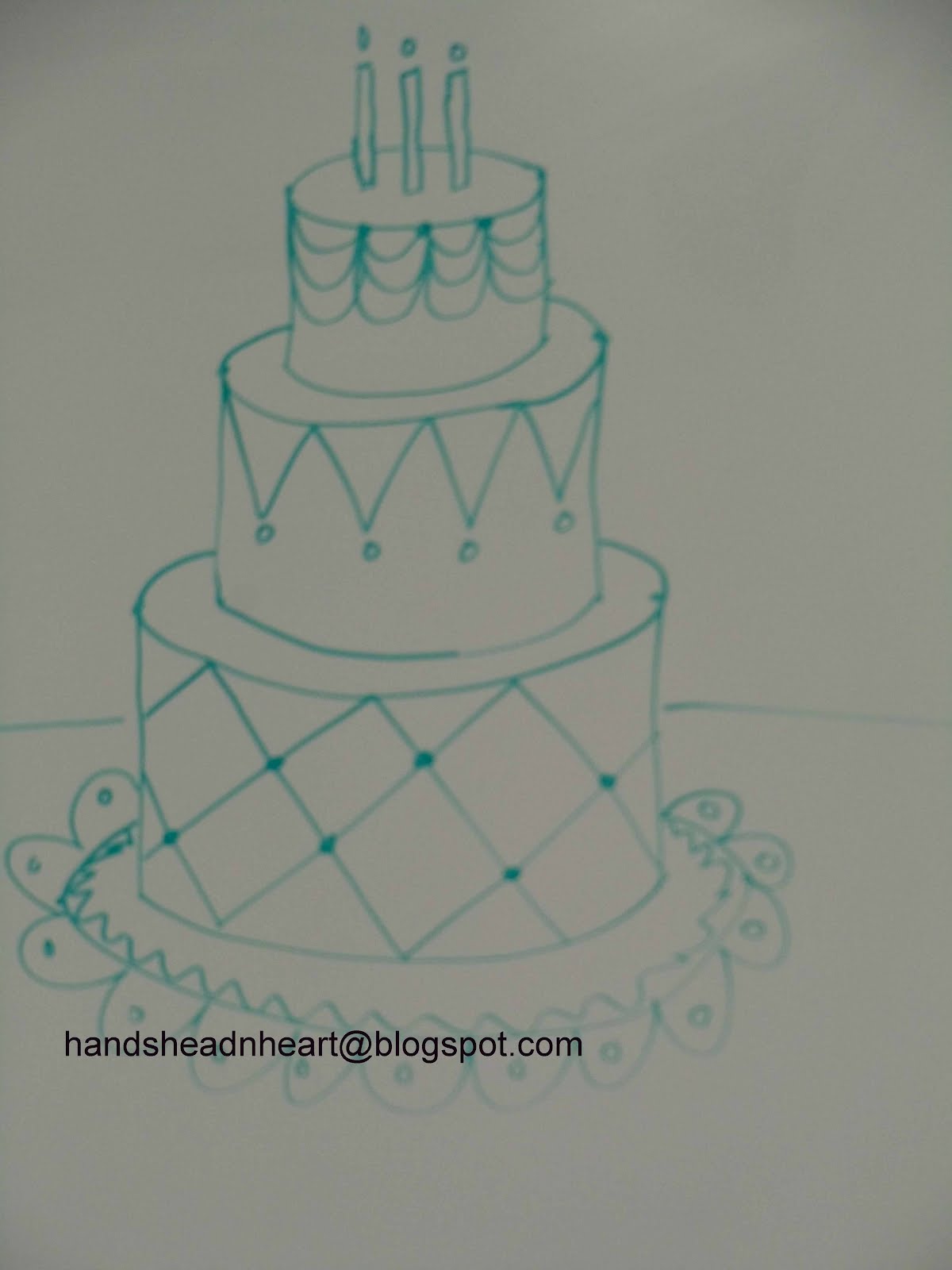 Hands, Head 'n Heart in the Artroom: Drawing Birthday Cakes