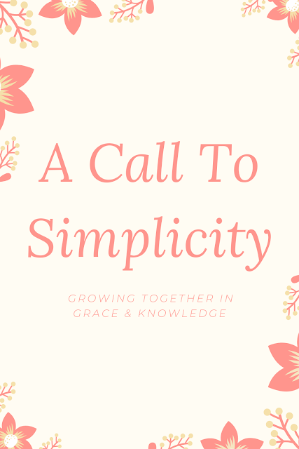 A Call to Simplicity