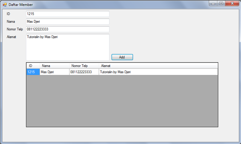 Add Text From Textbox To Datagridview Vbnet Tutorial It Mas Djeri