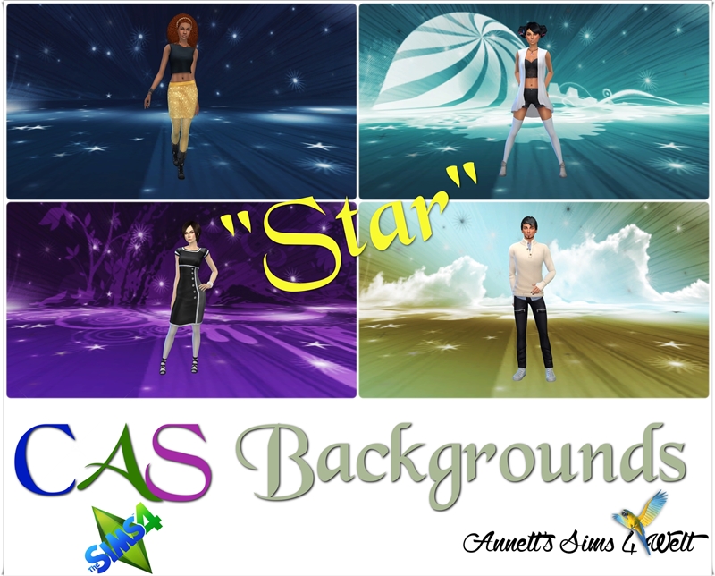 Annett's Sims 4 Welt: CAS Backgrounds "Star"