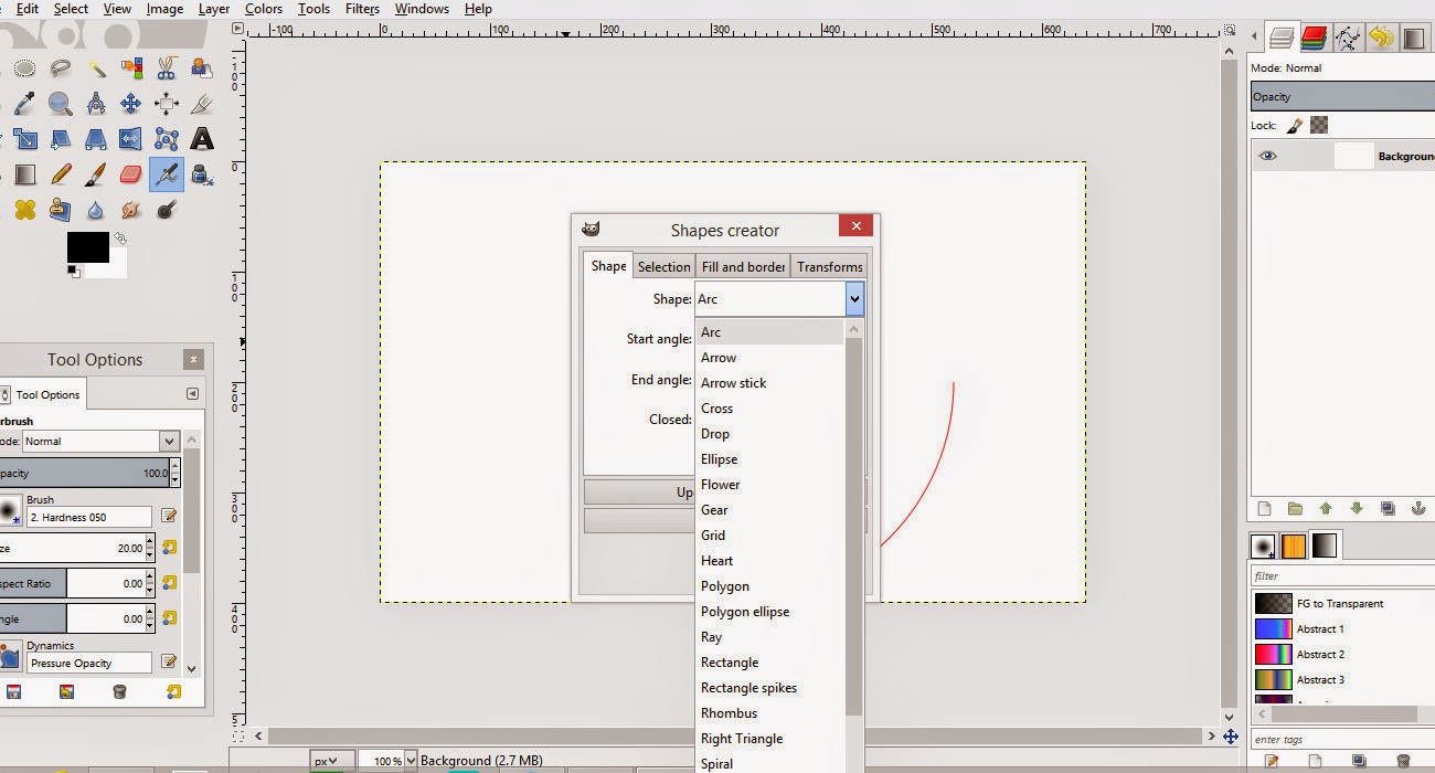 Cara Membuat Shape di Gimp - Desain Zain