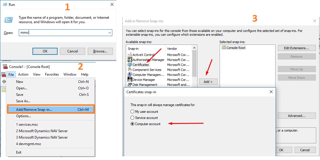 Microsoft Dynamics NAV 2017 - Create an SSL Certificate.