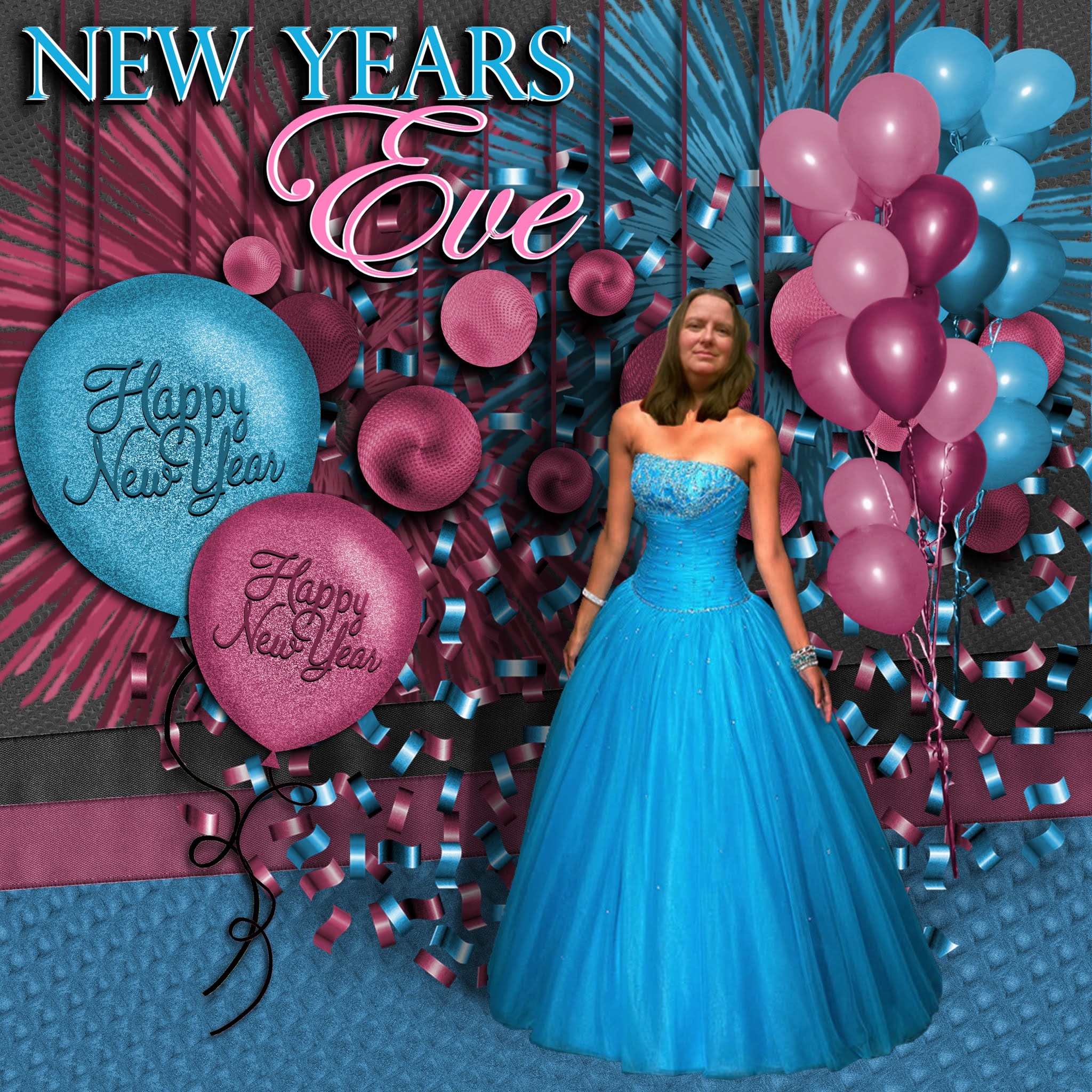 ApriltheScrapaholics Ct Layouts: New Years Ball kit and layouts