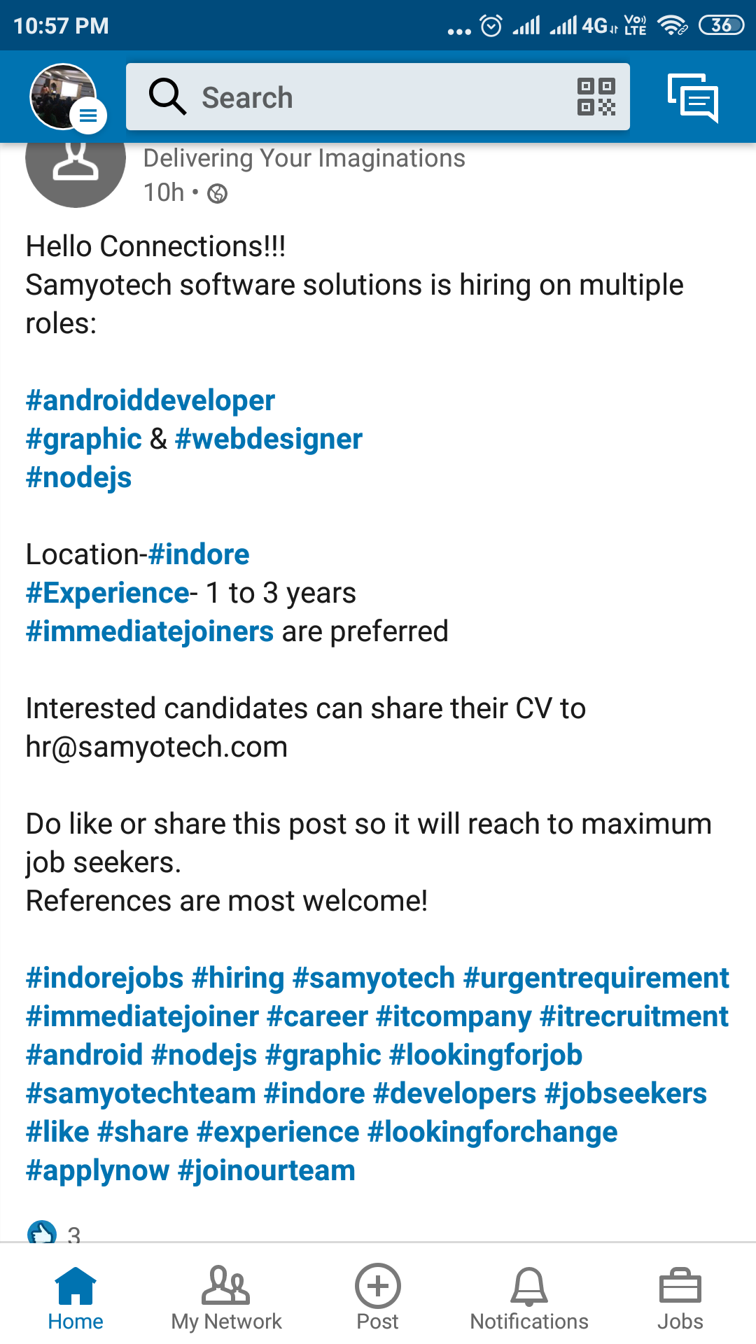 Recent Job vacancy for Java Developer,Python Developer,PHP Developer,QA,Designer