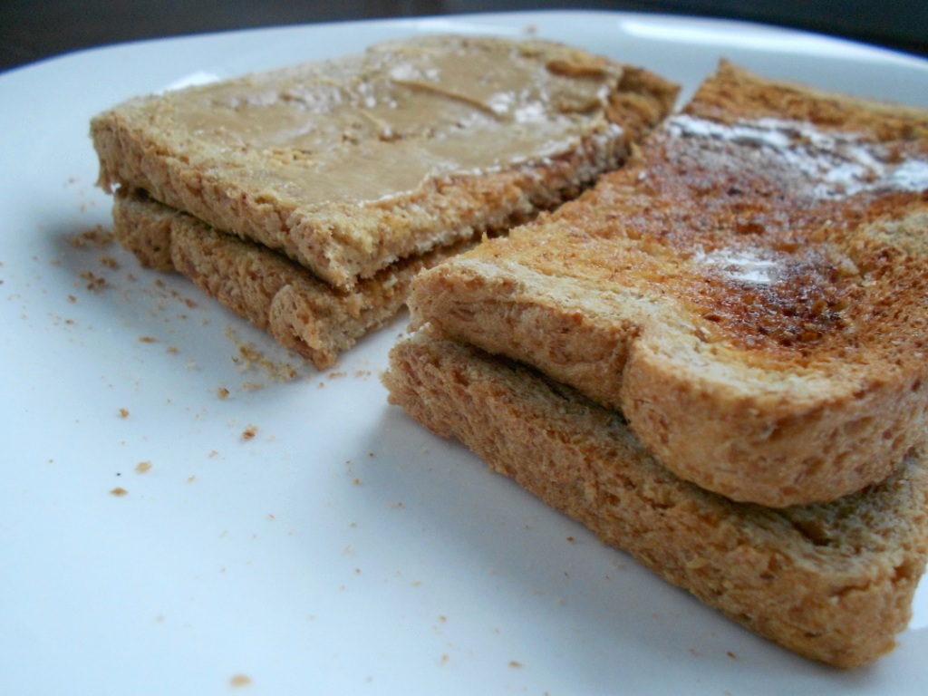 Snacking Squirrel: Peanut Buttered Toast and Herbal Tea