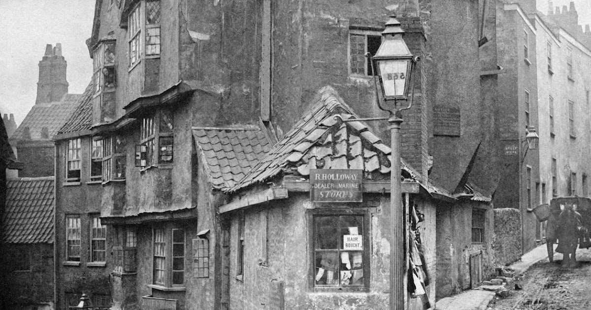 The Junction of Steep Street and Trenchard Street, Bristol, 1866 ...