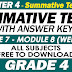 GRADE 4 - 4TH QUARTER SUMMATIVE TEST NO. 4 with Answer Keys (Modules 7 ...