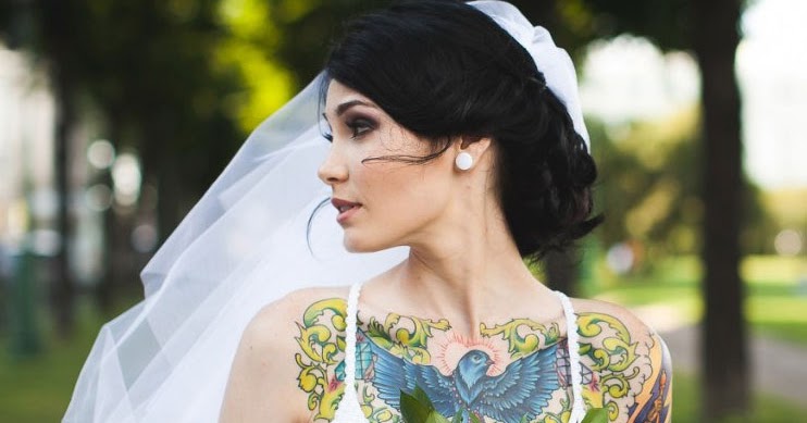 Las novias tatuadas mas bellas el dia de su boda