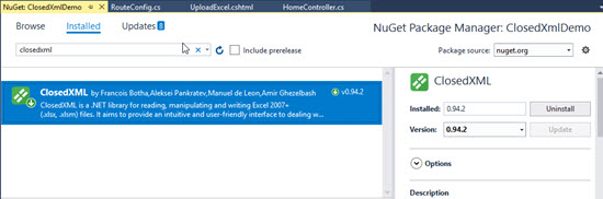 Export And Import Excel File Using Closedxml In Asp