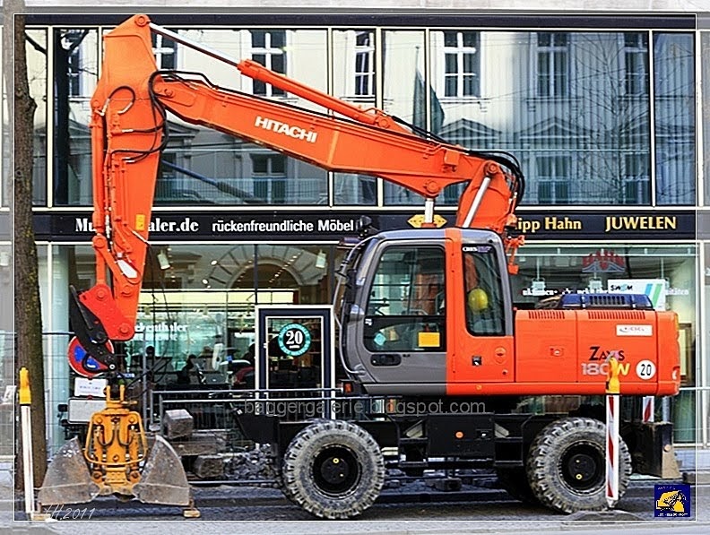 Bagger Galerie Construction Machines: Hitachi 180W Hydraulikbagger Excavator