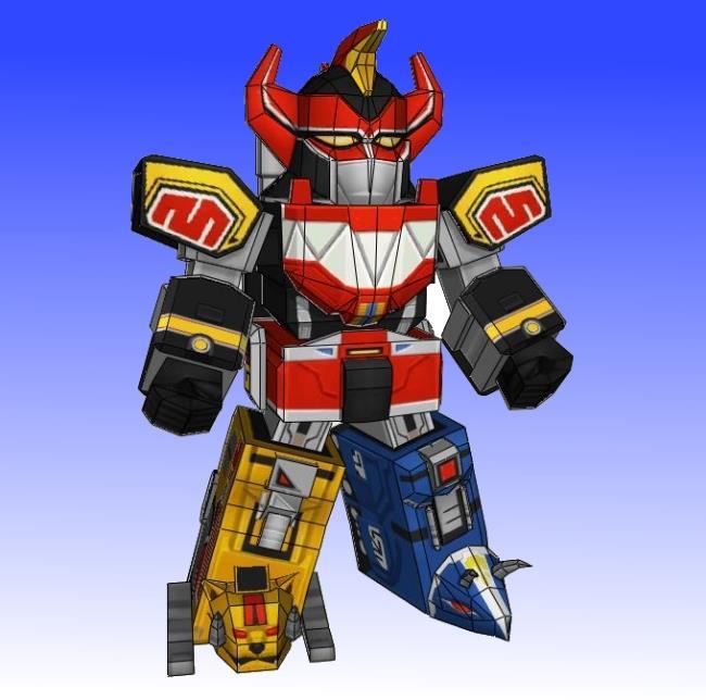 Power Rangers Megazord Papercraft, Printable Megazord Papercraft ...