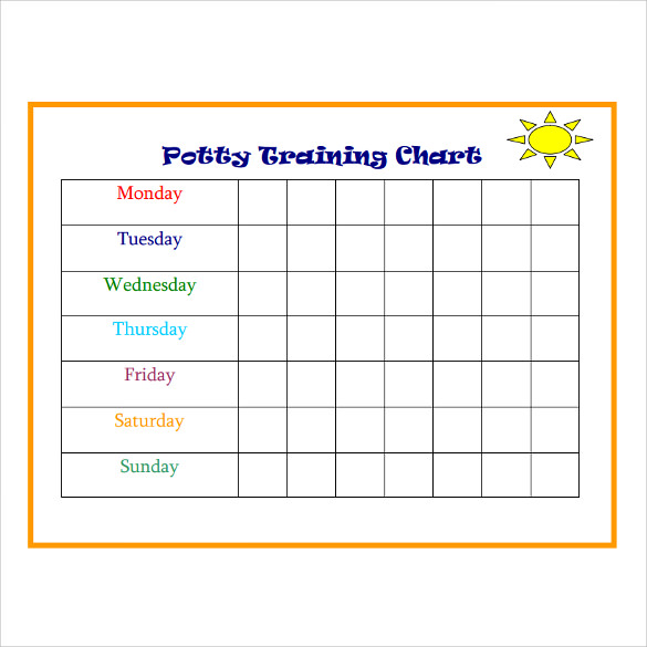 Potty Training Schedule Chart ~ Certificate Letter
