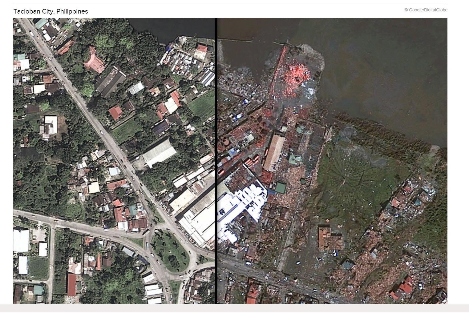 Typhoon Haiyan Before And After