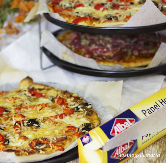 - Los Blogs de María -: Pizzas individuales variadas, papel de horno Albal