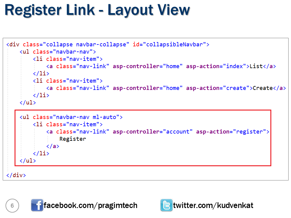 Sql Server Net And C Video Tutorial Register New User Using Core Identity Slides