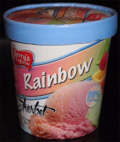 On Second Scoop: Ice Cream Reviews: Perry's Rainbow Sherbet Review