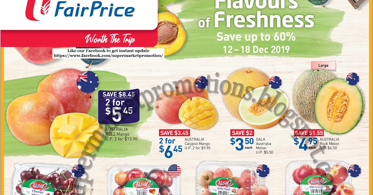 NTUC FairPrice Fresh Fruits Promotion 12 - 18 December 2019 ...