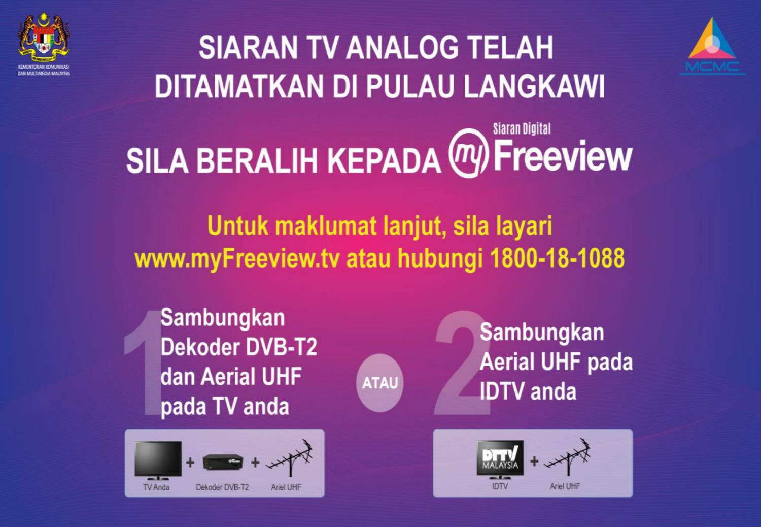 Tentang Diri Saya: Siaran TV analog Malaysia bakal berakhir awal ...
