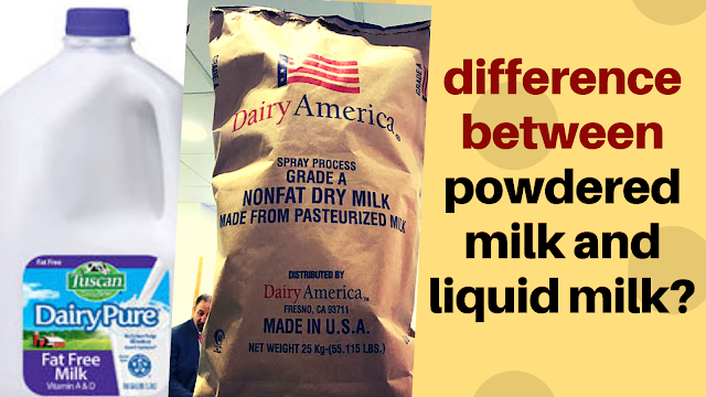 What is the difference between powdered milk and liquid milk?