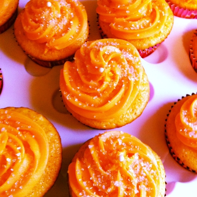 This is our story.: Orange creamsicle cupcakes.