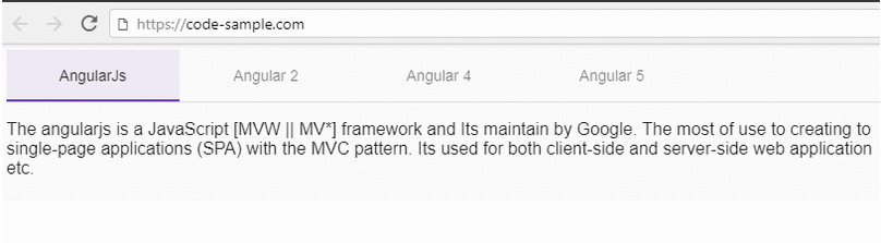 Angular 5 Material Tabs