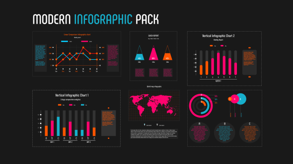Glow Infographic Animation - After Effects Template