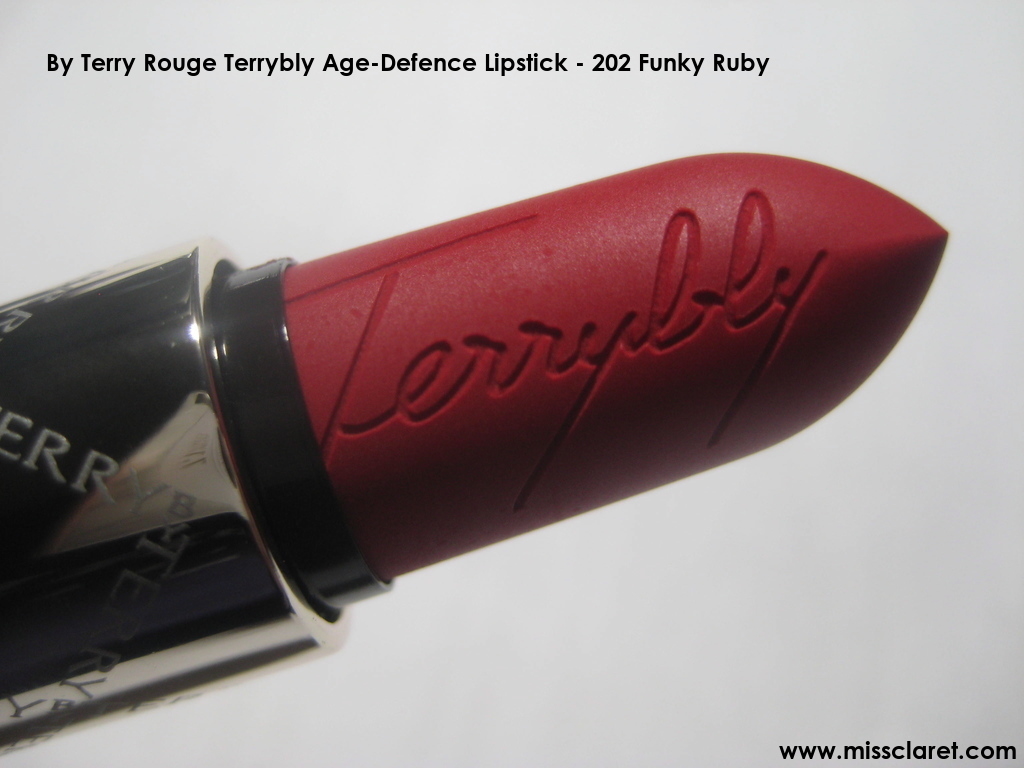 miss claret: By Terry Rouge Terrybly Age-Defence Lipstick - 202 Funky Ruby
