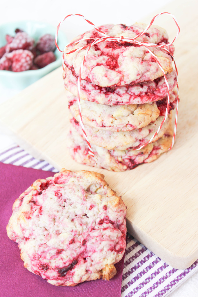 White Chocolate Raspberry Cookies