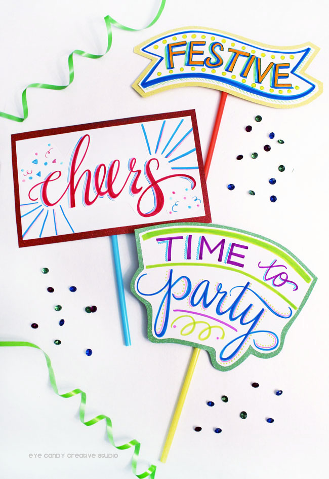 Eye Candy Creative Studio: LETTERING :: DIY Party Photo Props