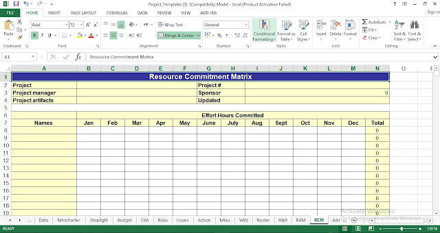 Project Management Template Excel