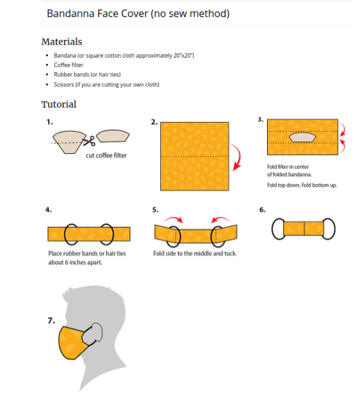 Avian Flu Diary: The CDC's Cloth Face Cover Recommendations