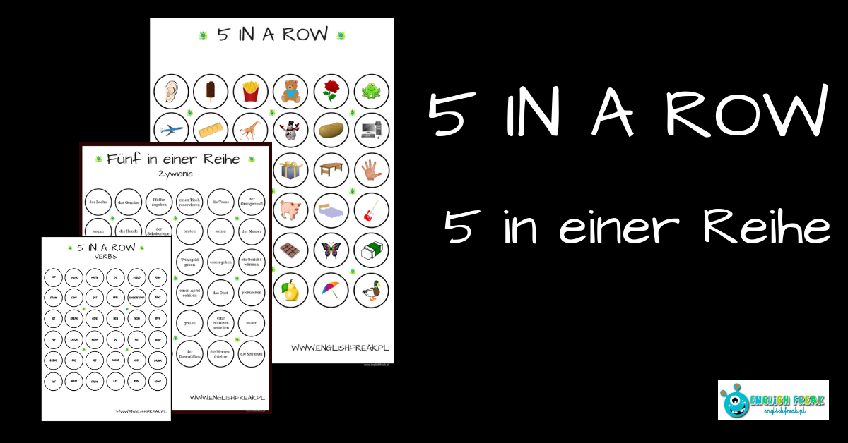 5 IN A ROW GAME IN ENGLISH AND GERMAN (PRINTABLE) - English Freak ...