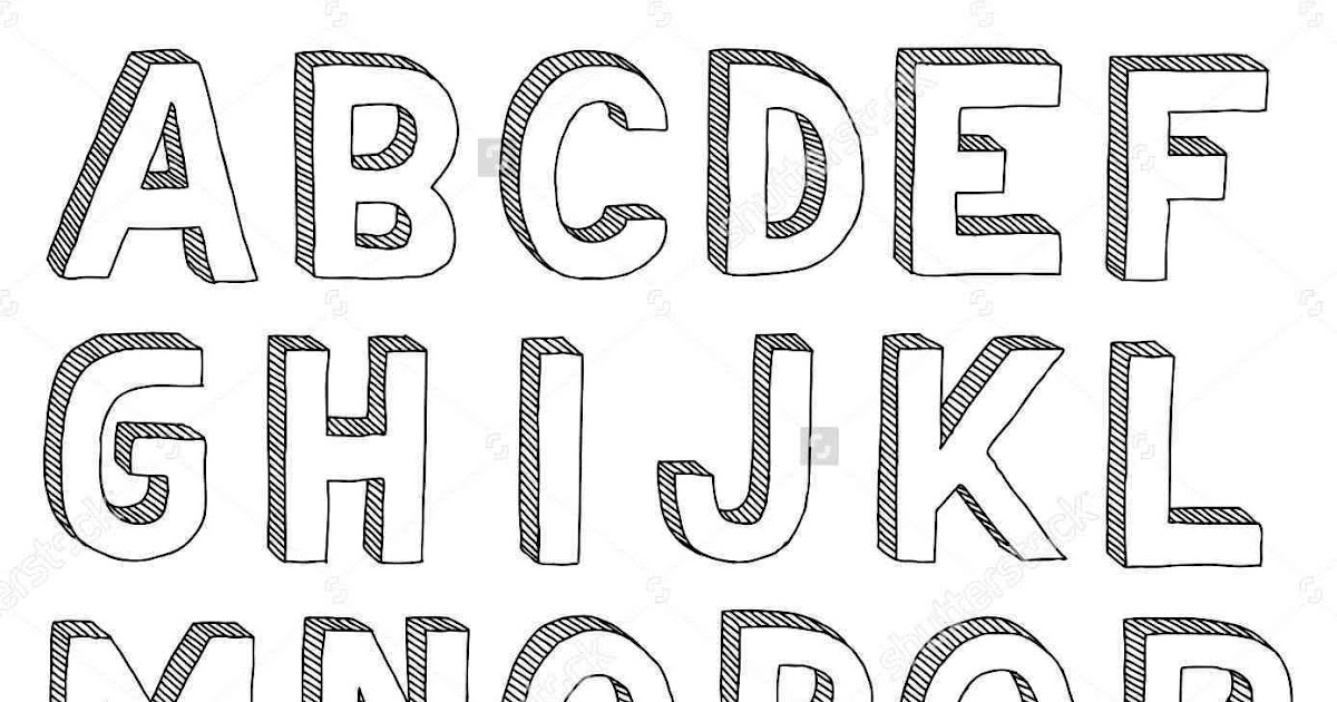 Fancy Bubble Letters Alphabet - Birthday Letter