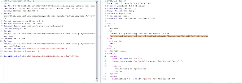Sensitive Information Disclosure (Source Code Path Disclosure)