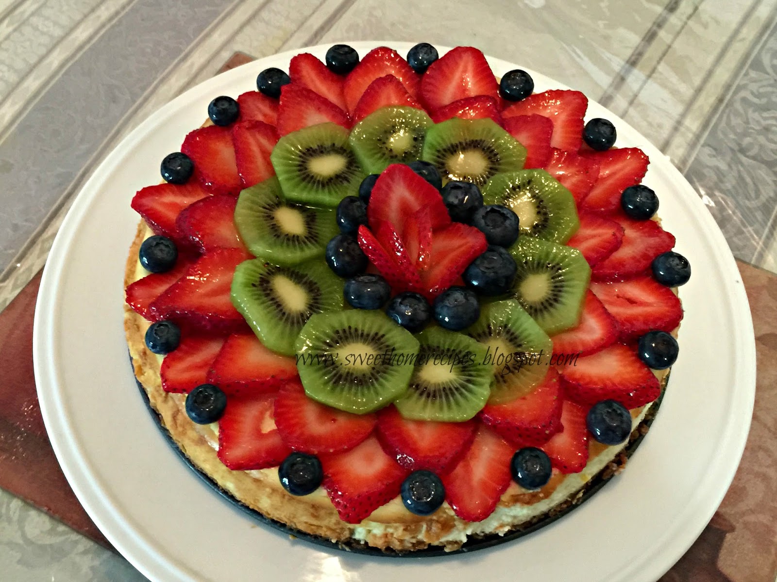 Sweet Home Recipes...: Cheesecake Topped Fresh Fruits with Lemon-Honey ...