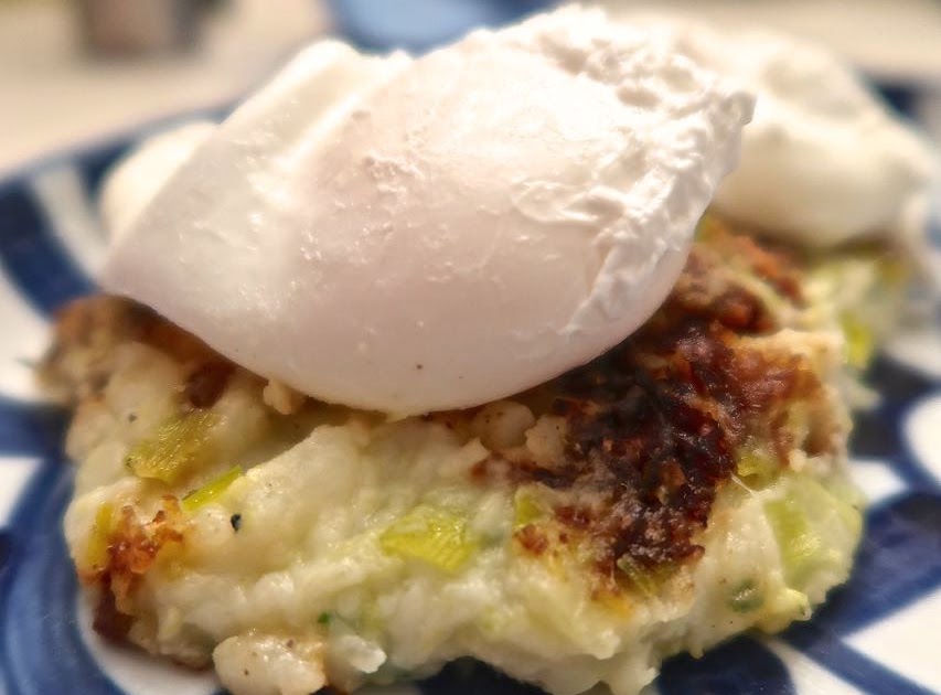 Scrumpdillyicious: Pan-Fried Colcannon Cakes with Poached Eggs