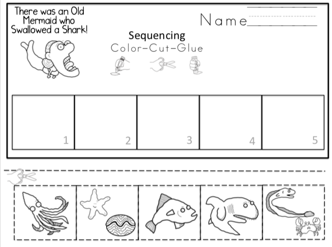 THERE WAS AN OLD MERMAID WHO SWALLOWED A SHARK! BOOK UNIT ~ Book Units ...