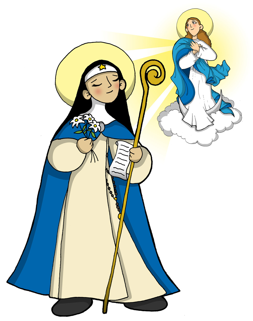 Dibujos para catequesis: SANTA BEATRIZ DE SILVA