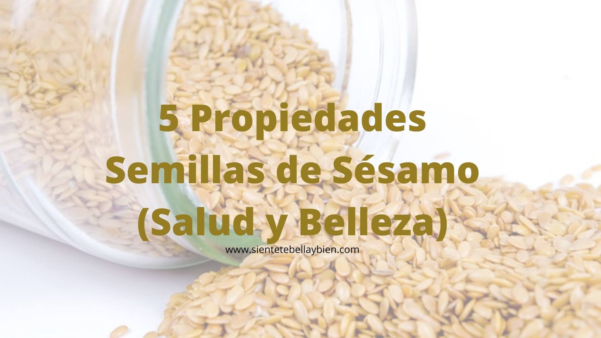 5 Propiedades de las Semillas de Sésamo para la Salud y la Belleza 5 Propiedades de las Semillas de Sésamo para la Salud y la Belleza