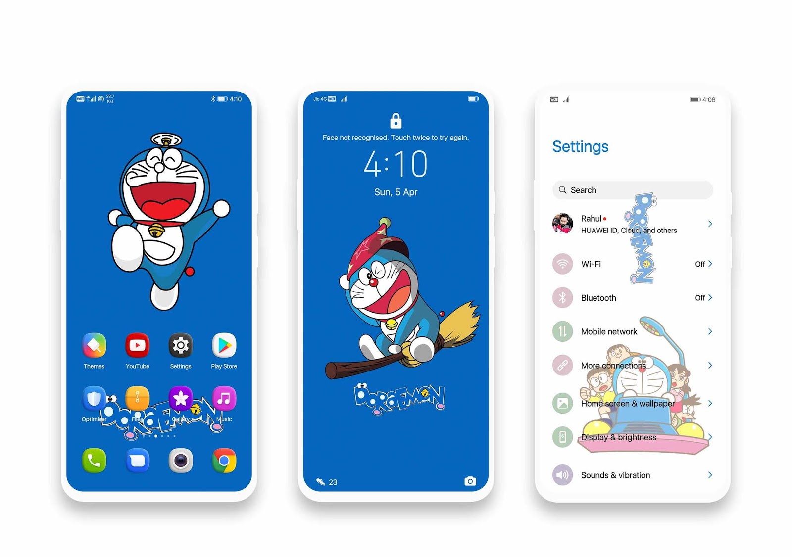 Doraemon Theme For EMUI 10/9 & EMUI 8/5 & Magic UI 2/3 Users Download Now