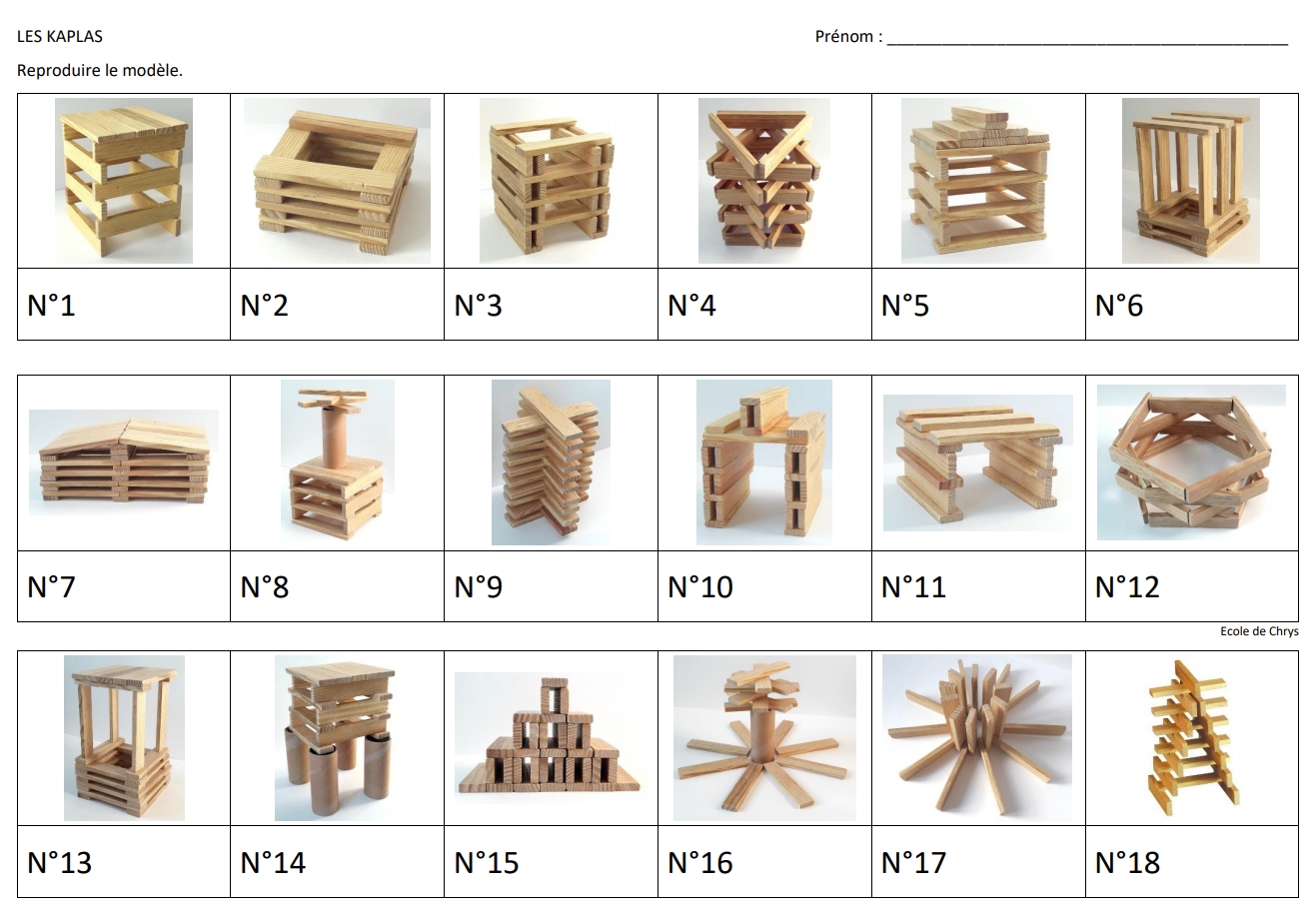 Le Journal de Chrys: KAPLA dans ma classe