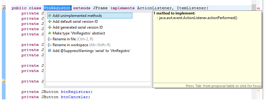 Include Import: JCheckBox, JComboBox y JButton en Java